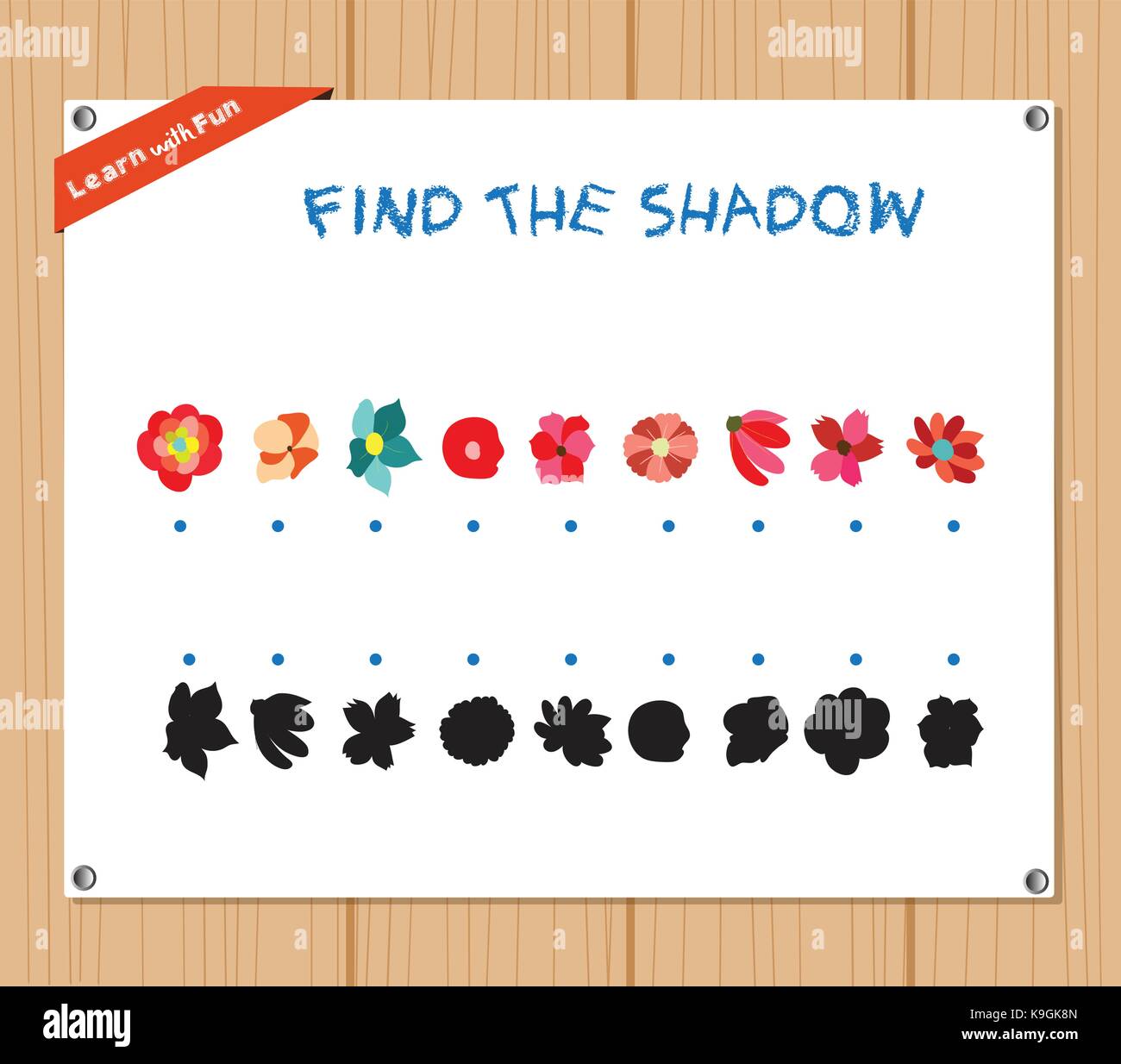 Find the Shadow Educational Activity Task for Preschool Children with ...