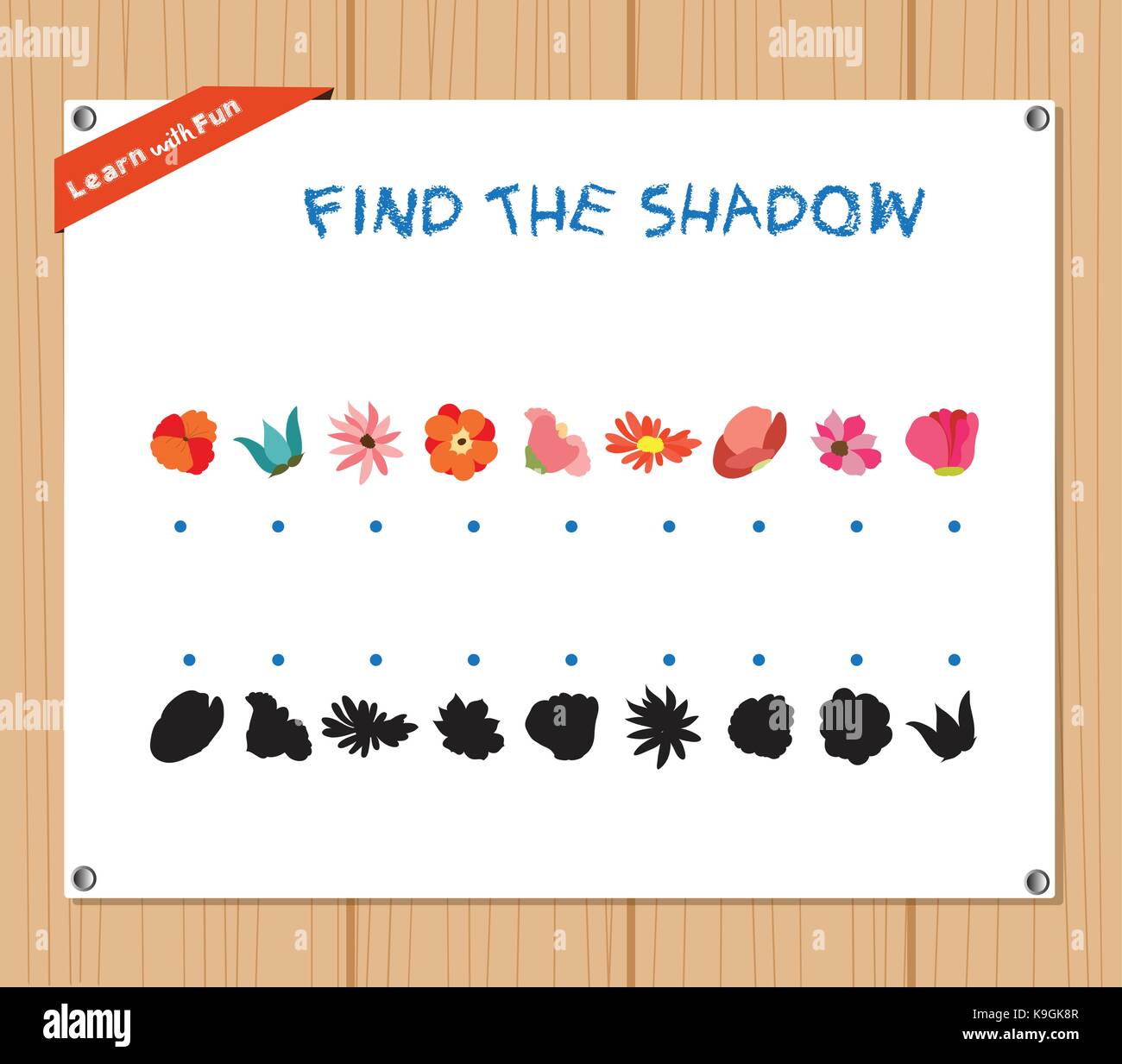 Find the Shadow Educational Activity Task for Preschool Children with ...