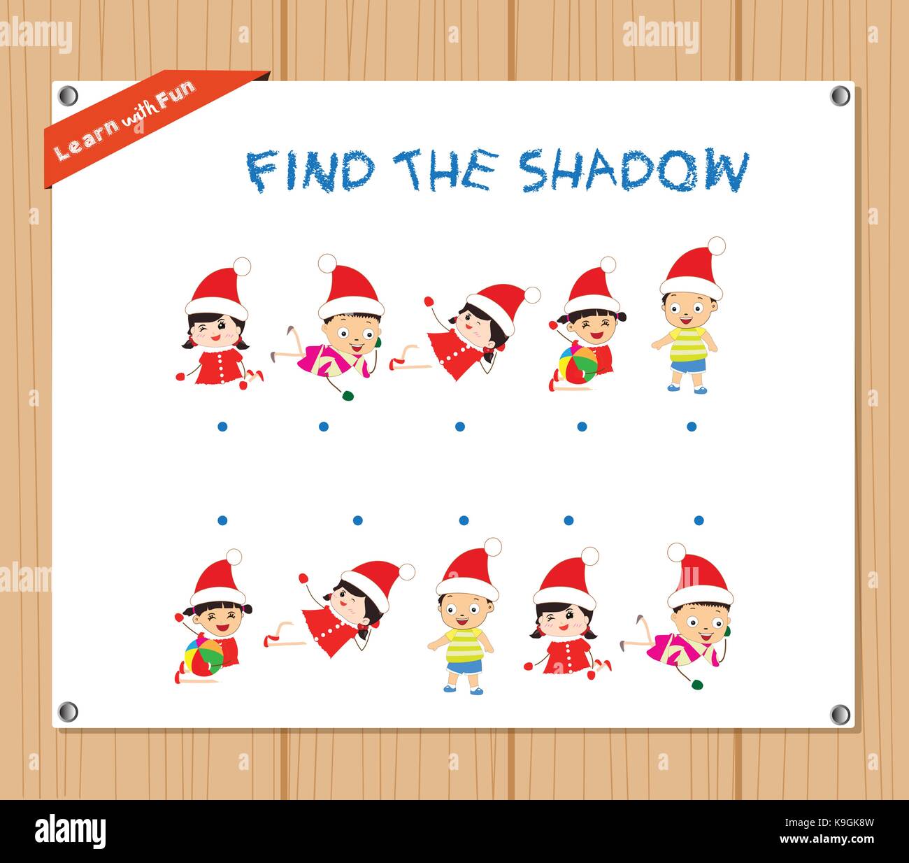 Find the Shadow Educational Activity Task for Preschool Children with ...