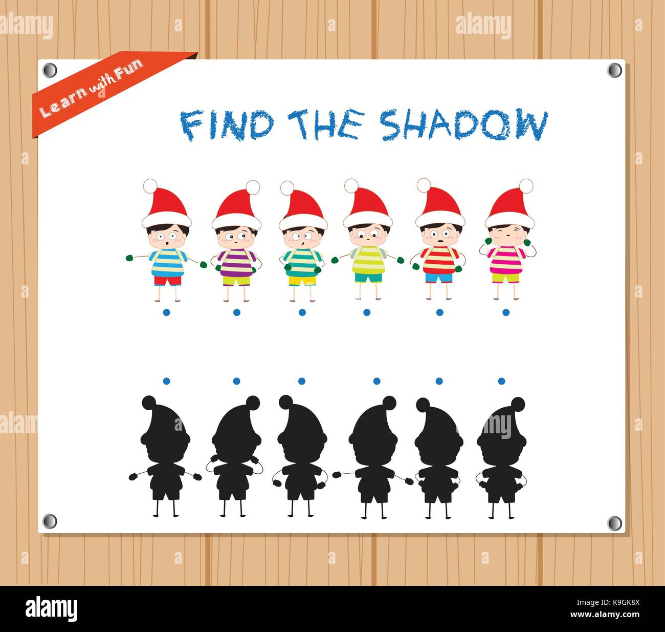 Find the Shadow Educational Activity Task for Preschool Children with ...