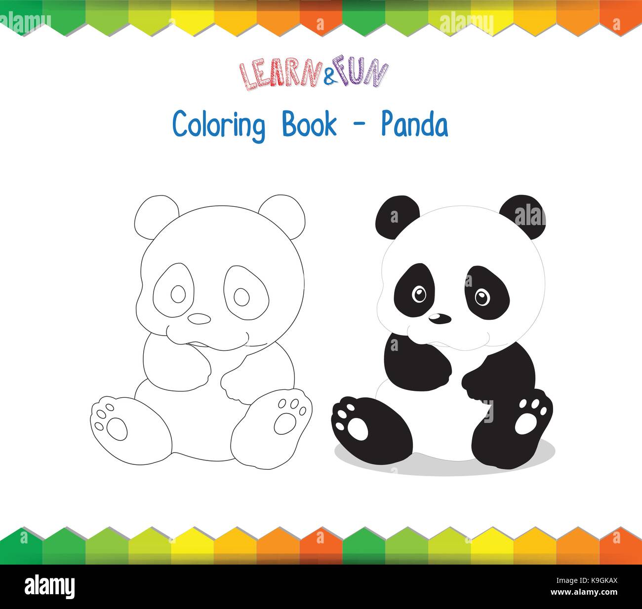 Panda coloring book educational game Stock Vector Image & Art - Alamy