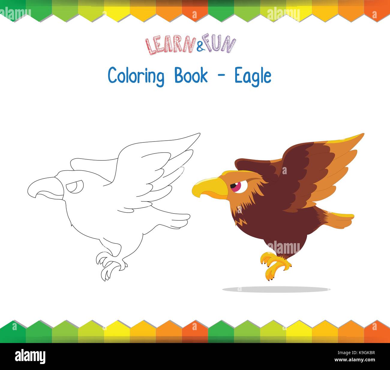 Eagle coloring book educational game Stock Vector Image & Art - Alamy