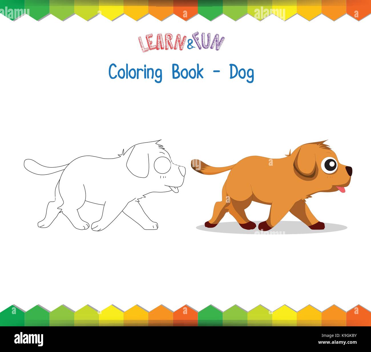 Dog coloring book educational game Stock Vector Image & Art - Alamy