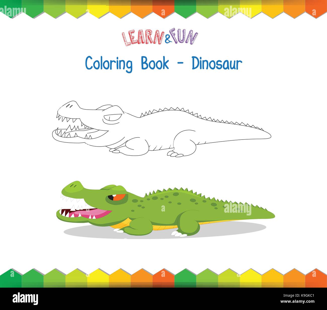 Crocodile coloring book Stock Vector Images - Alamy