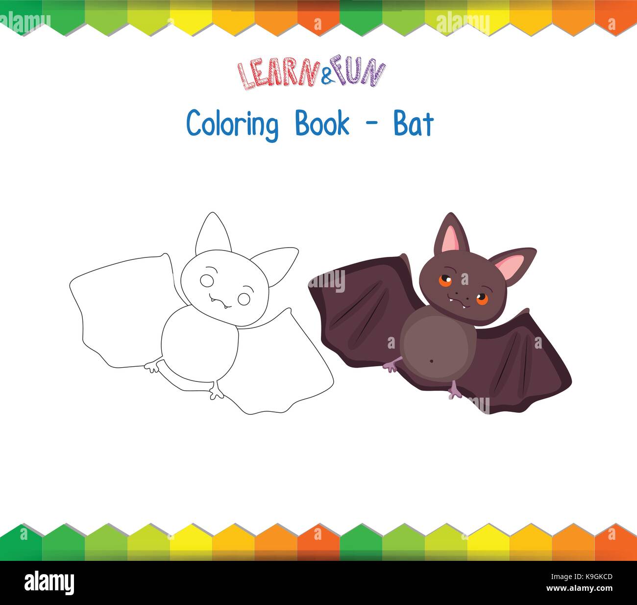 bat coloring book educational game Stock Vector Image & Art - Alamy