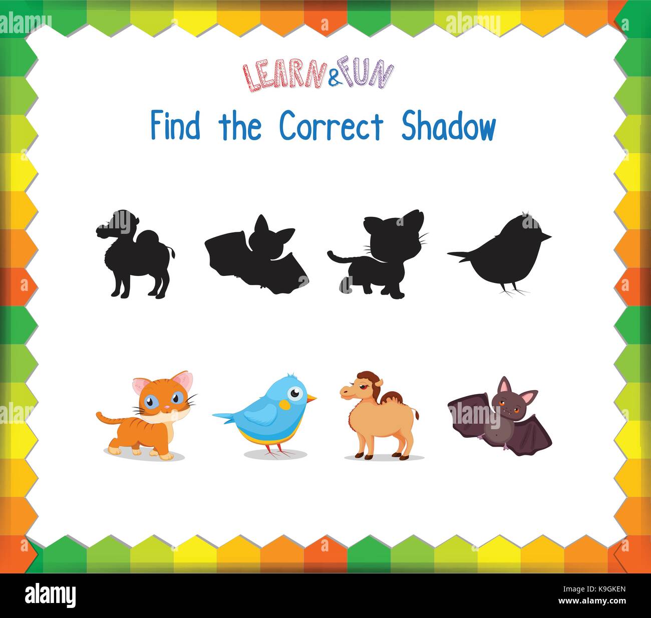 Find the correct Animals shadow Stock Vector Image & Art - Alamy