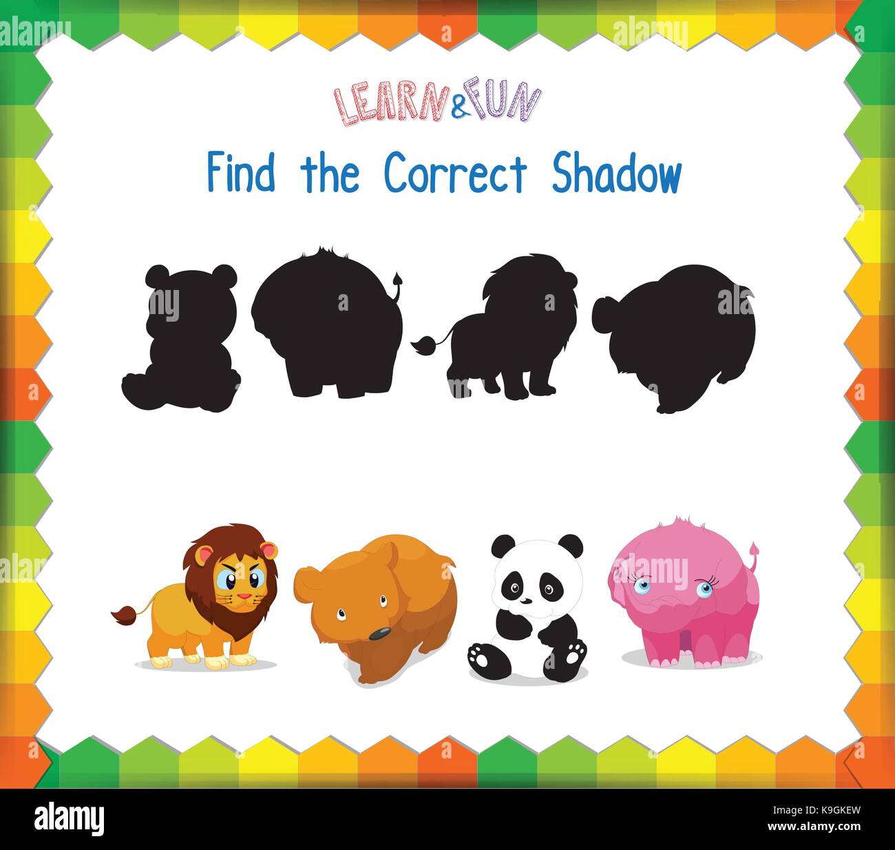 Find the correct Animals shadow Stock Vector Image & Art - Alamy
