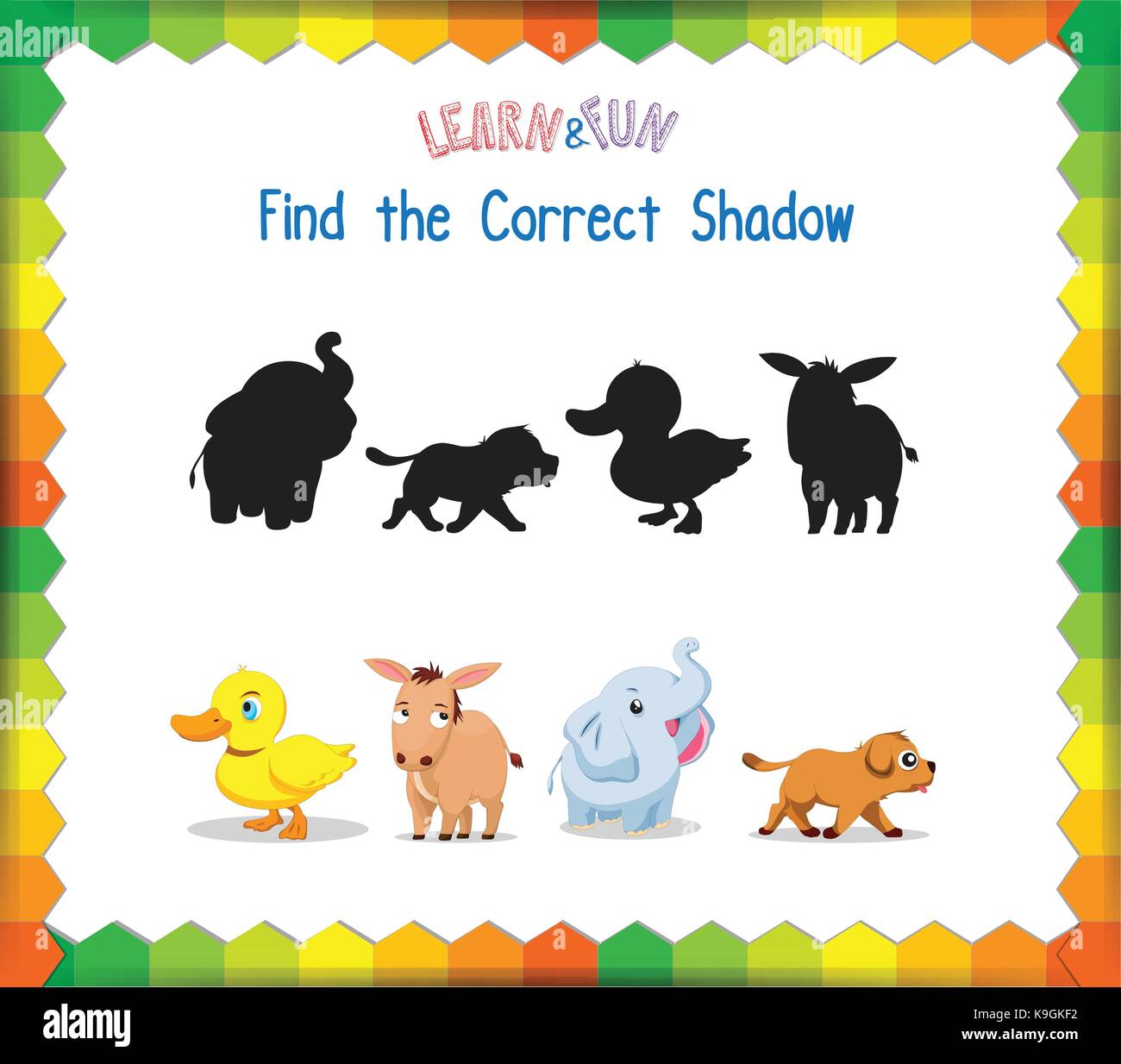 Find the correct Animals shadow Stock Vector Image & Art - Alamy
