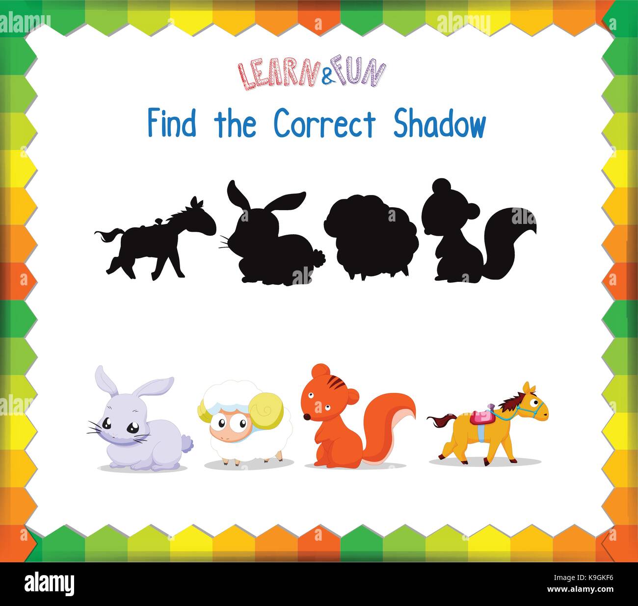 Find the correct Animals shadow Stock Vector Image & Art - Alamy