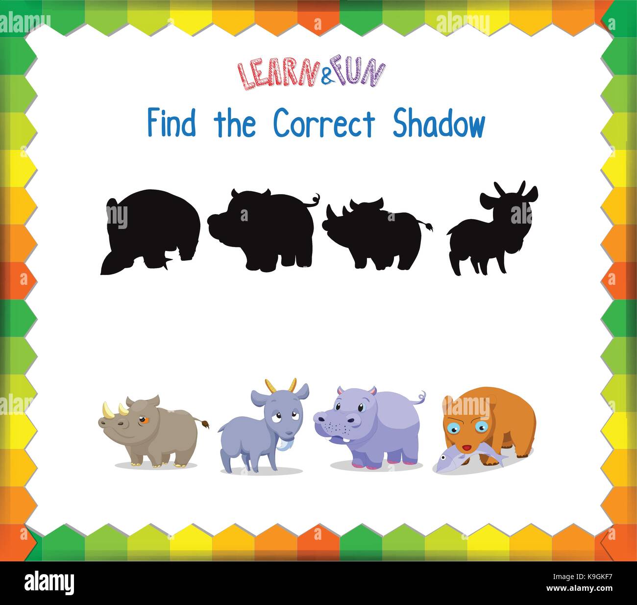 Find the correct Animals shadow Stock Vector Image & Art - Alamy