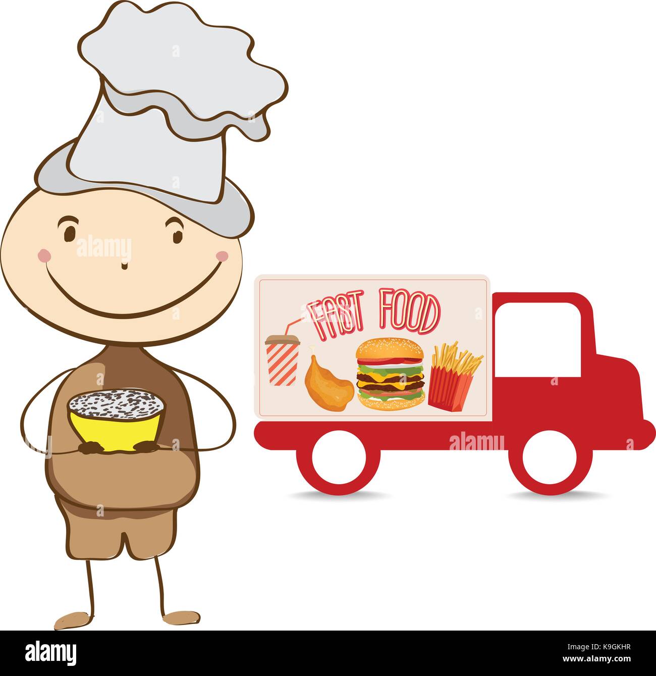 Chef cook man Isolated illustration Stock Vector Image & Art - Alamy