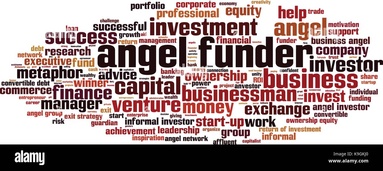 Angel funder word cloud concept. Vector illustration Stock Vector Image ...