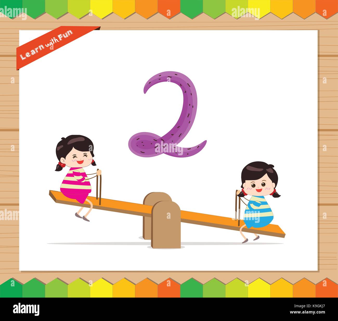 Kids playing with the number 2 Stock Vector Image & Art - Alamy