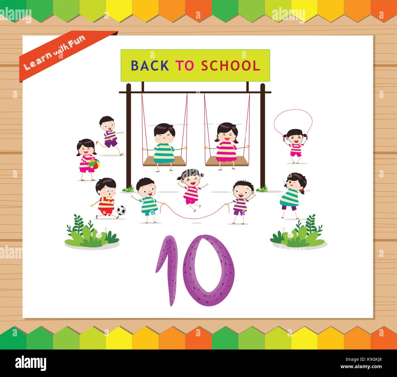 Ten Playing Card Isolated On Stock Vector Images - Alamy