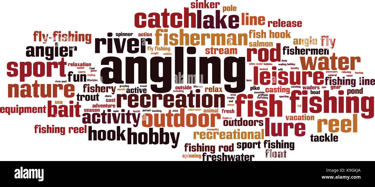 Angling word cloud concept. Vector illustration Stock Vector Image ...
