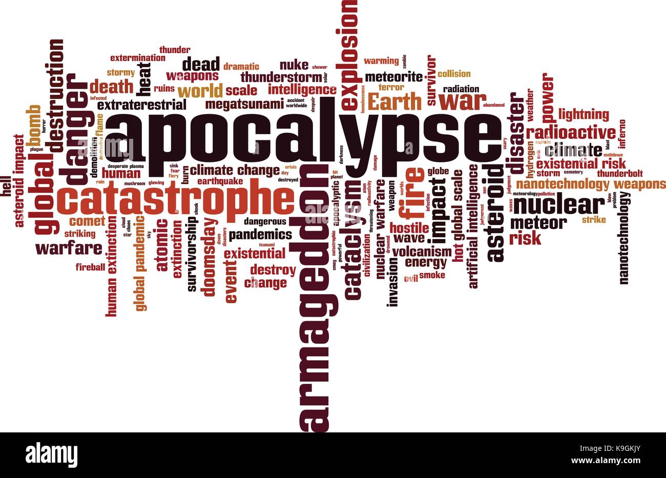 Apocalypse word cloud concept. Vector illustration Stock Vector Image ...