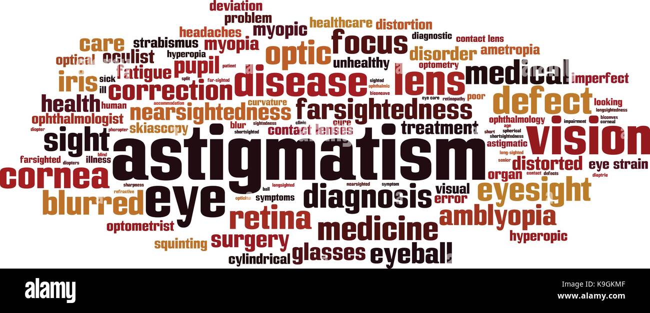 Astigmatism word cloud concept. Vector illustration Stock Vector Image ...