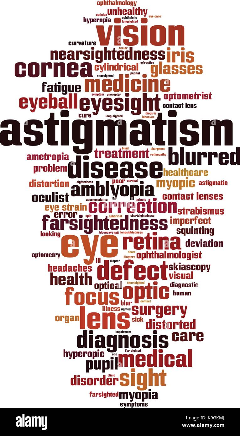 Astigmatism word cloud concept. Vector illustration Stock Vector Image ...