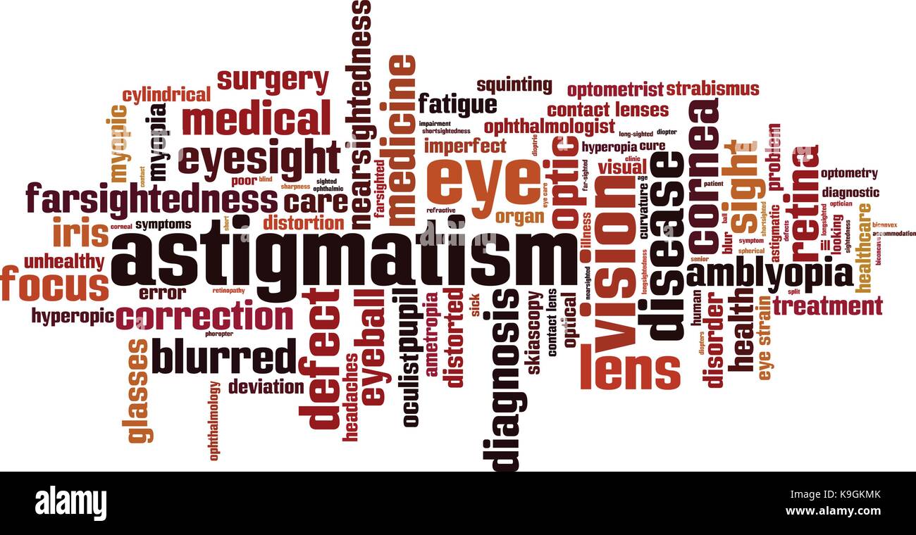 Astigmatism word cloud concept. Vector illustration Stock Vector Image ...