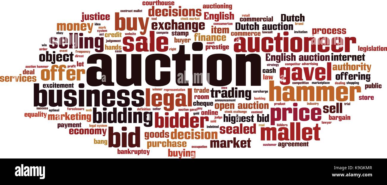 Auction word hi-res stock photography and images - Alamy