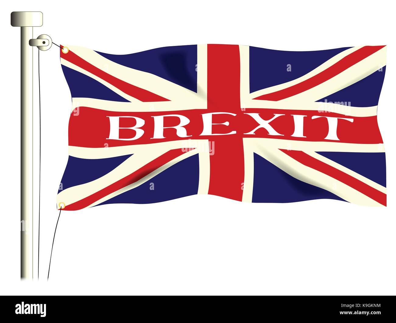 The British Union Jack Flag with Brexit isolated on white Stock Vector ...