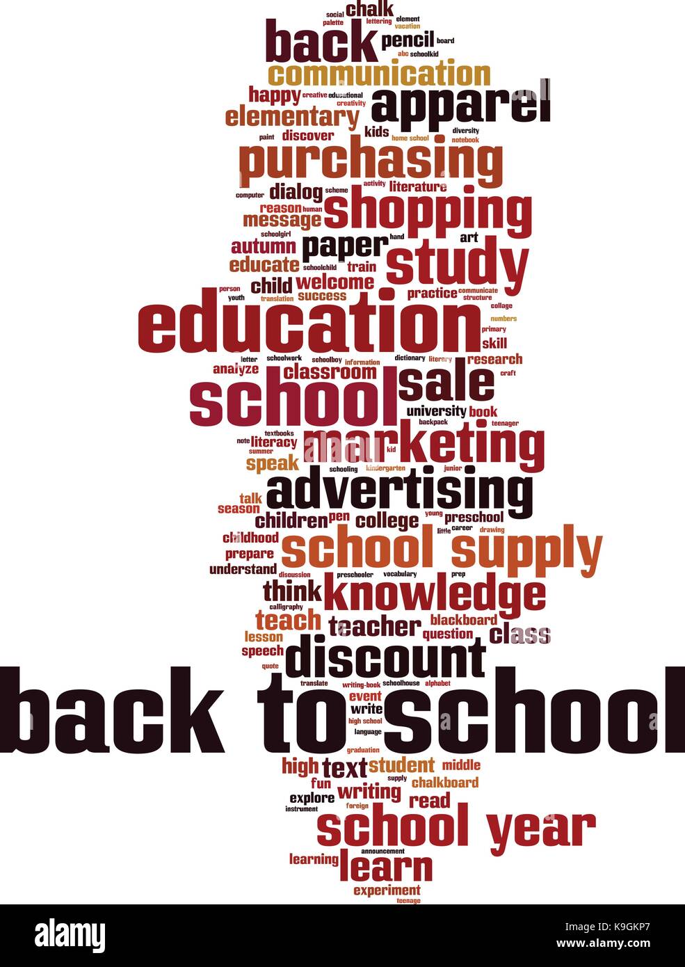 Back to school word cloud concept. Vector illustration Stock Vector ...