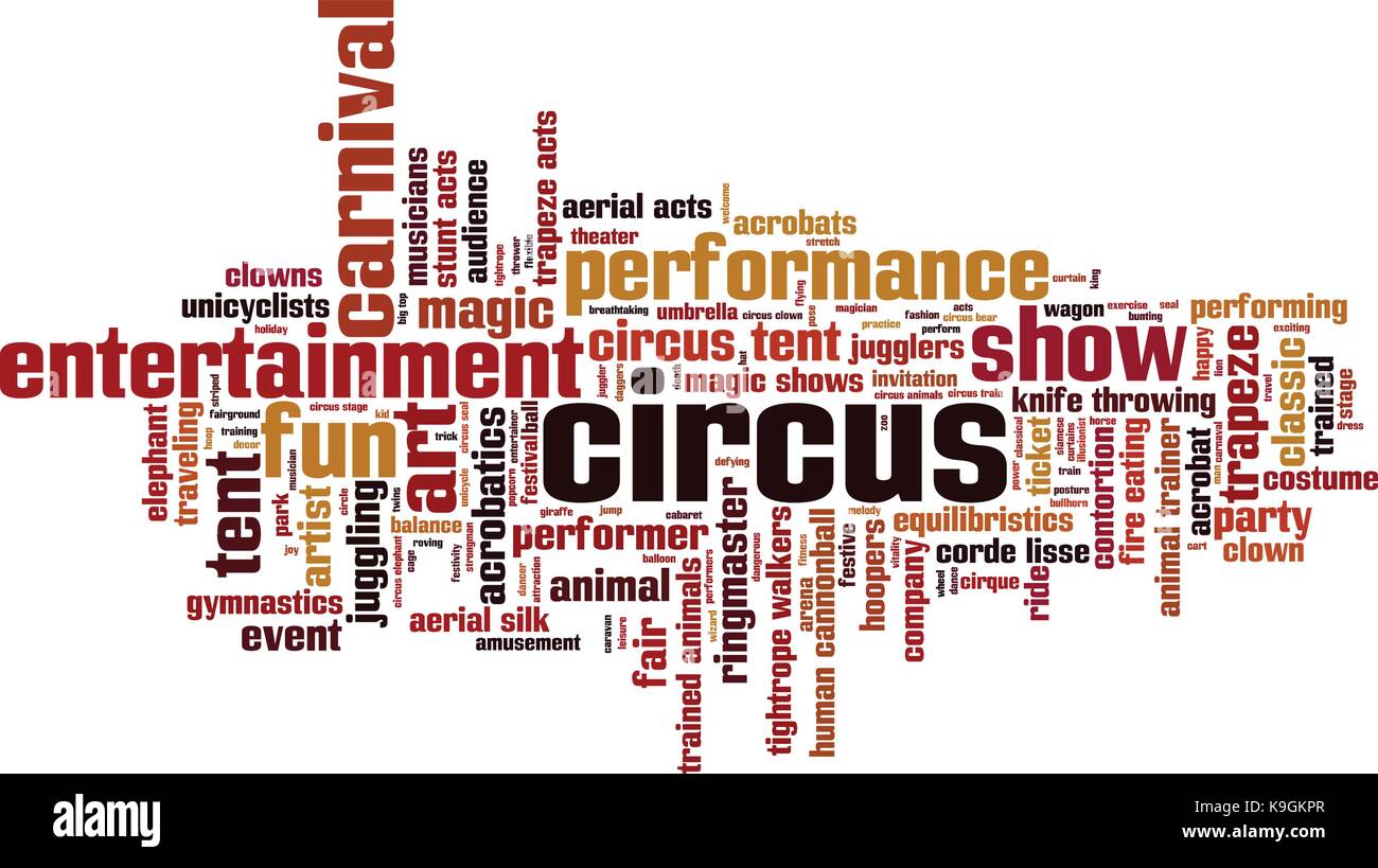 Circus word cloud concept. Vector illustration Stock Vector Image & Art ...