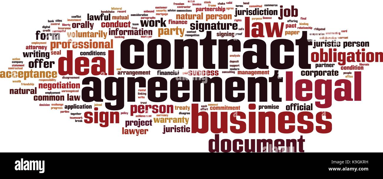 Contract word cloud concept. Vector illustration Stock Vector Image ...