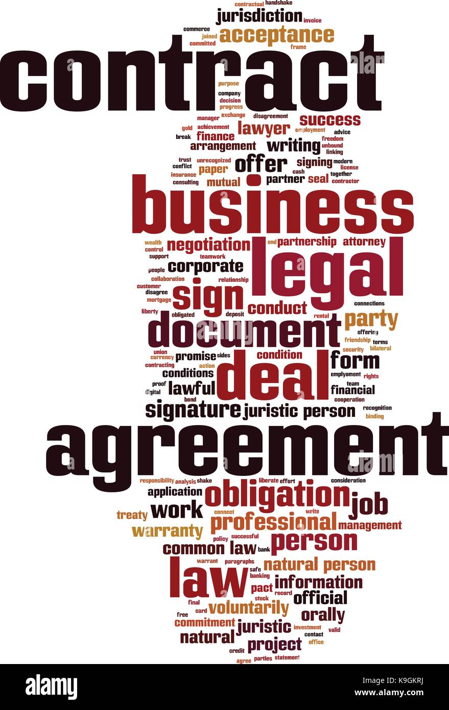 Contract word cloud concept. Vector illustration Stock Vector Image ...
