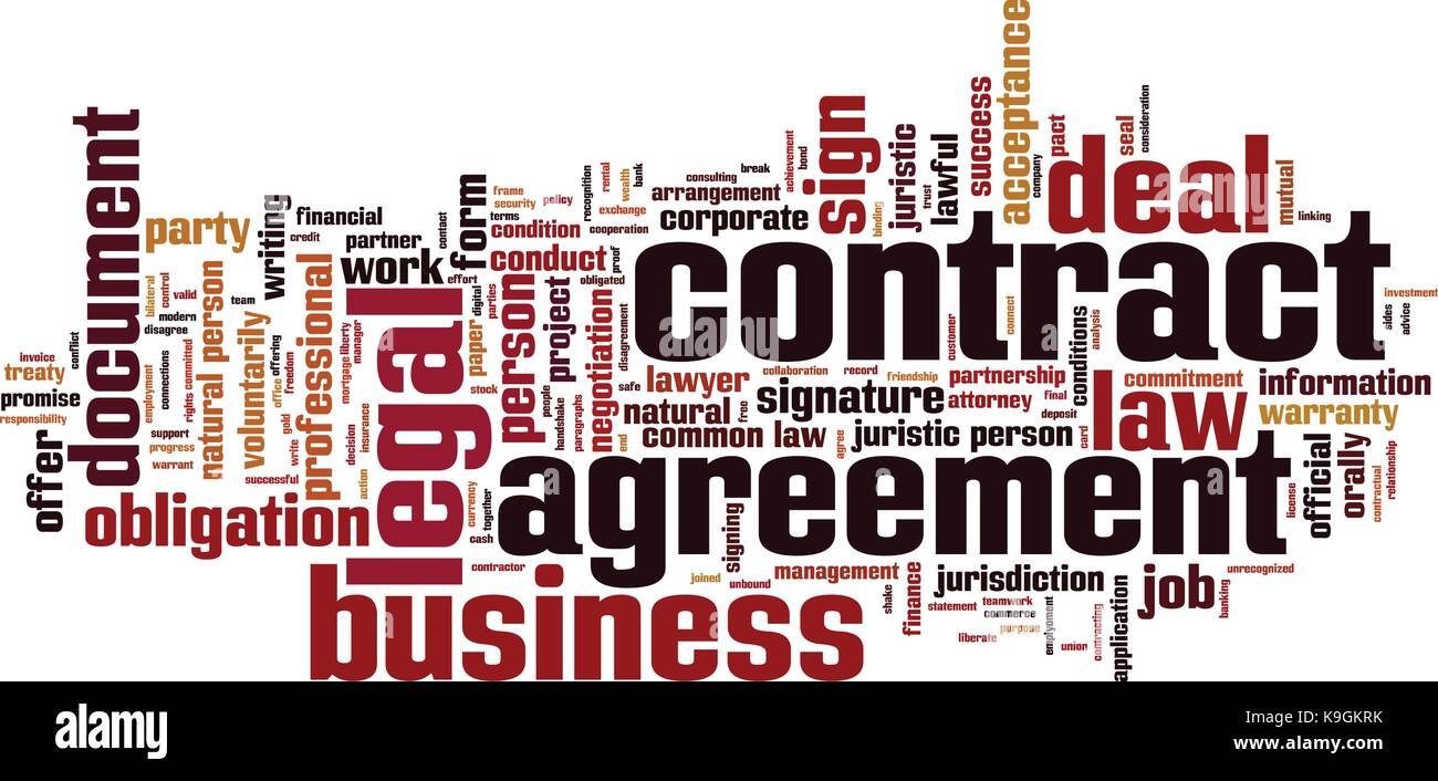 Contract word cloud concept. Vector illustration Stock Vector Image ...