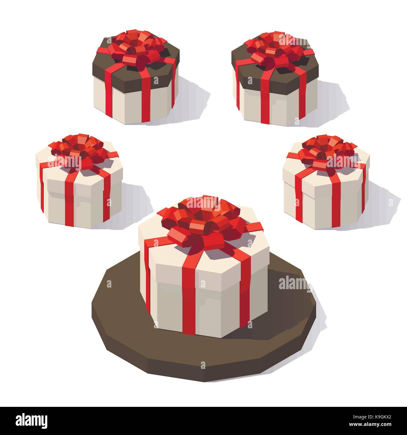 Red cardboard box gift Stock Vector Images - Alamy