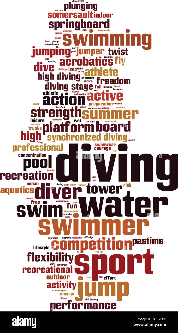Diving word cloud concept. Vector illustration Stock Vector Image & Art ...