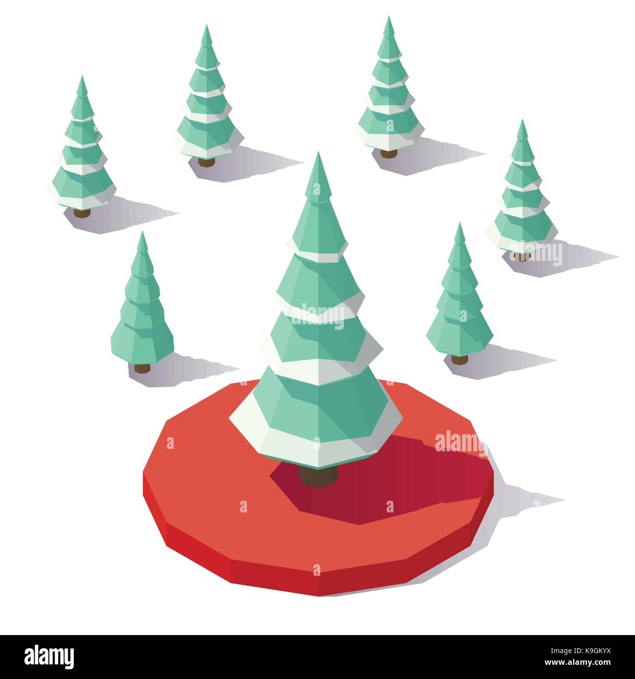 3d xmas tree in Stock Vector Images - Alamy