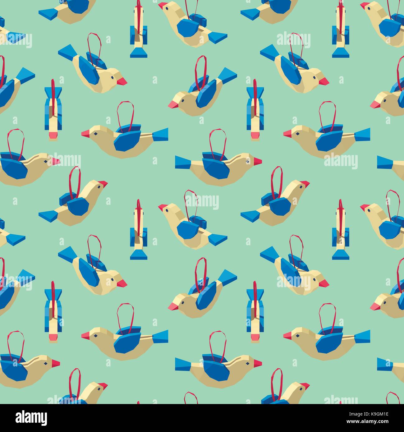 Low poly blue christmas Stock Vector Images - Alamy