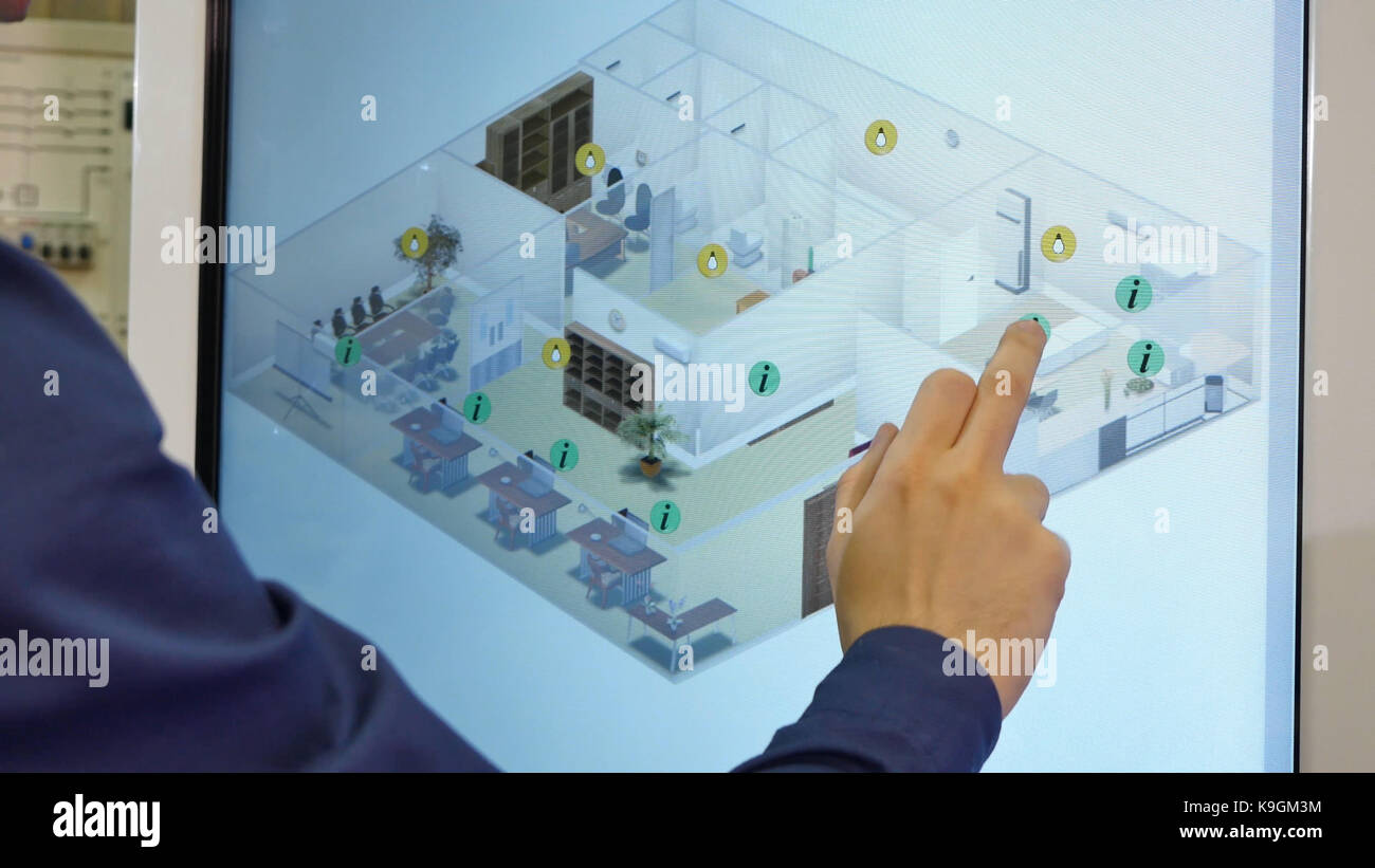 Large screen monitor worker hi-res stock photography and images - Alamy