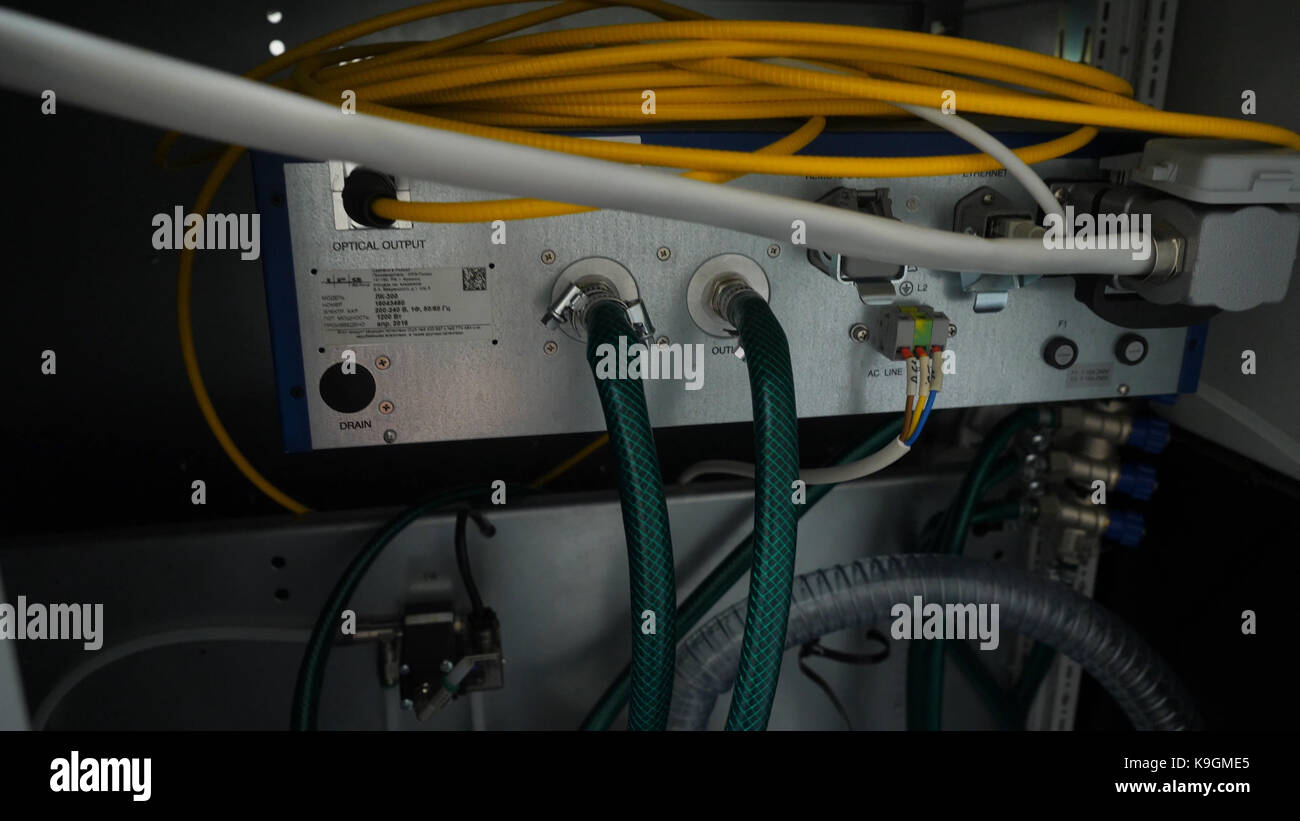 Network panel, switch and cable in data center Stock Photo - Alamy
