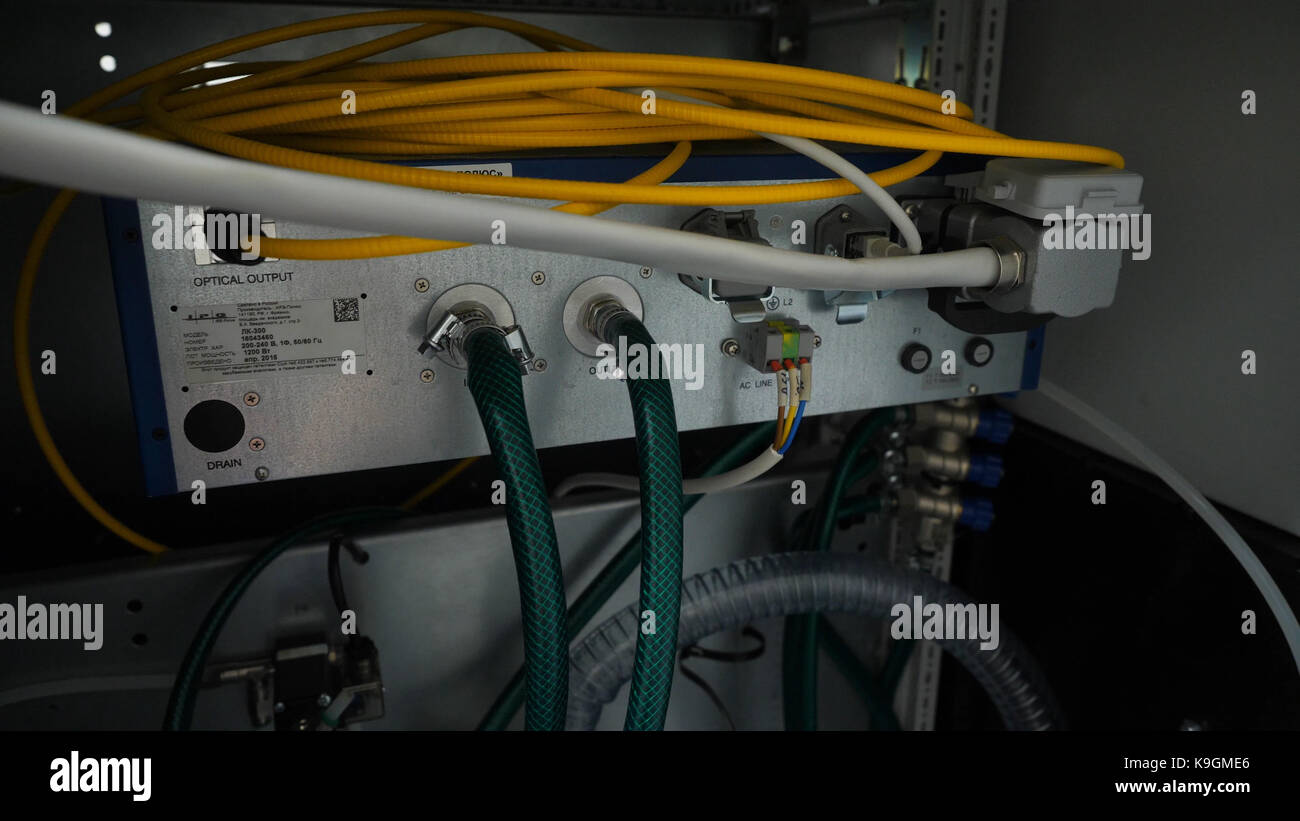 Network panel, switch and cable in data center Stock Photo - Alamy