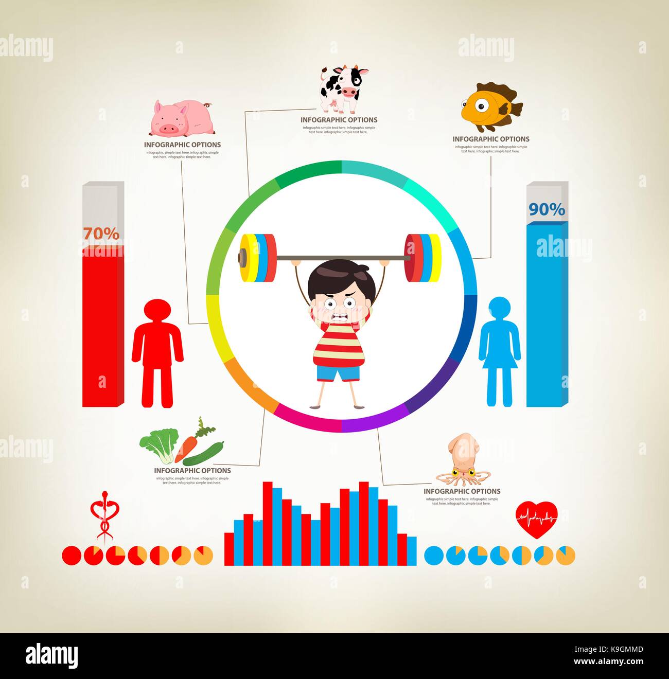exercise infographics elements Stock Vector Image & Art - Alamy