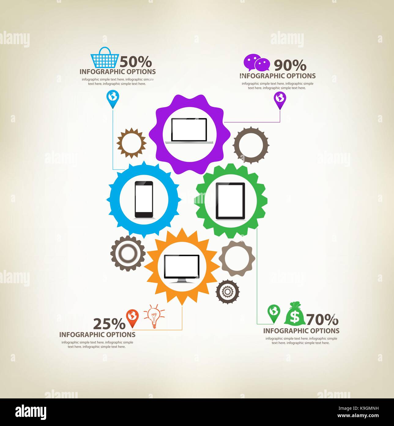 infographic gears Digital Technology Stock Vector Image & Art - Alamy