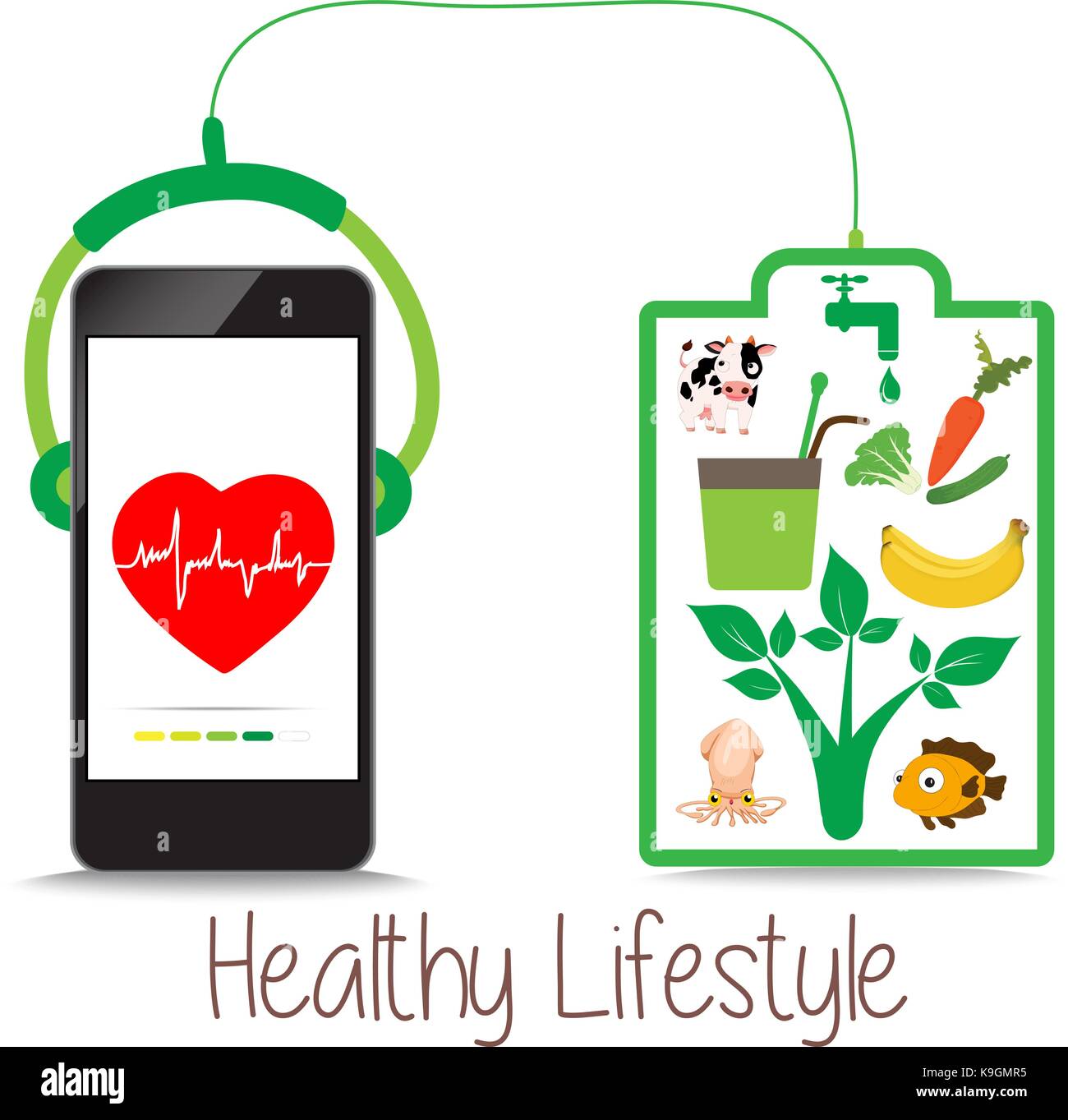 Healthy Lifestyle, energy for life Stock Vector Image & Art - Alamy