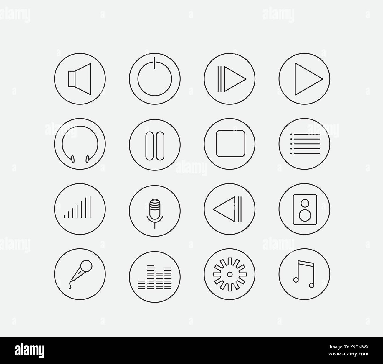 Audio icon hi-res stock photography and images - Alamy