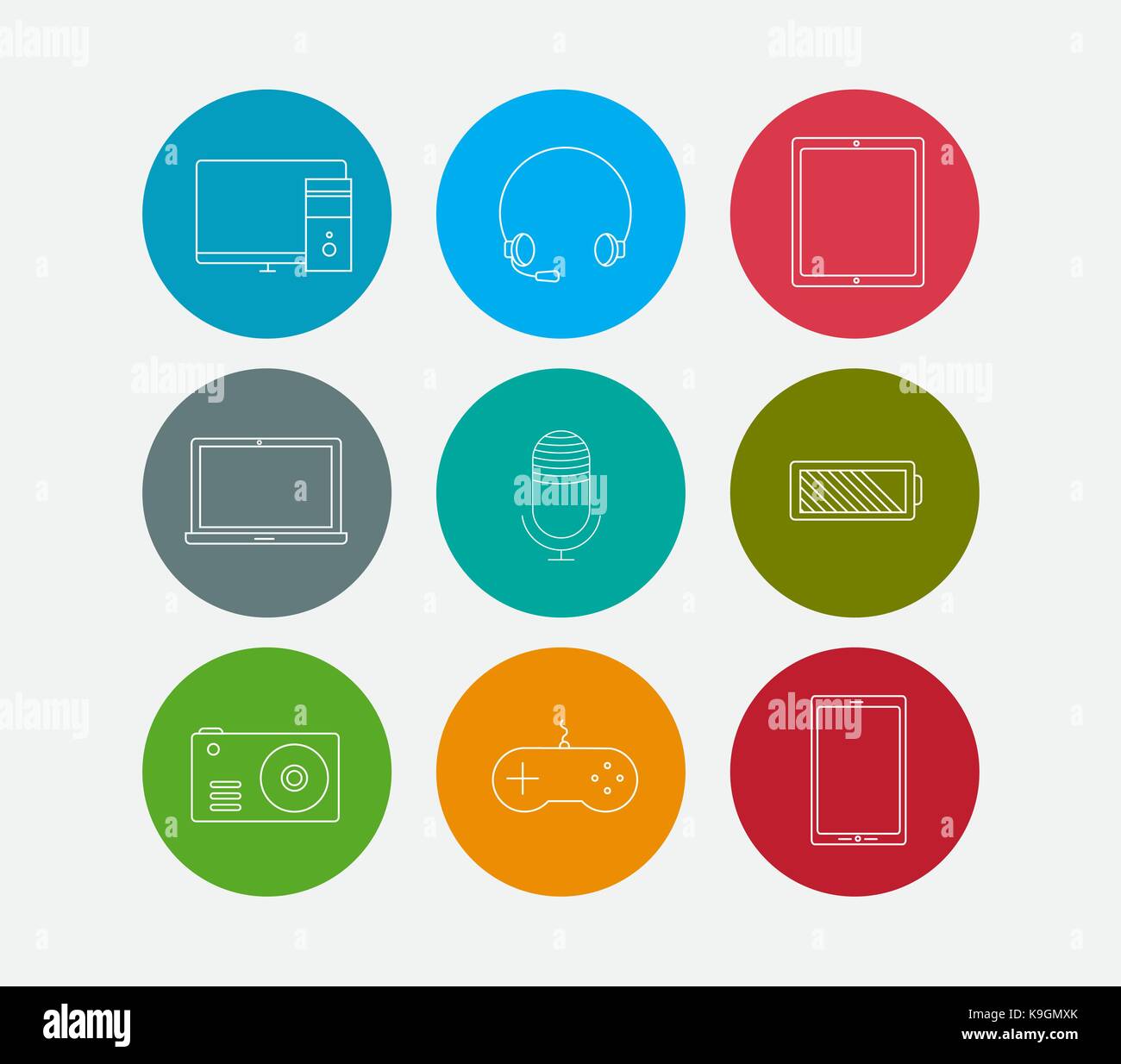 Computer printer mouse keyboard Stock Vector Images - Alamy