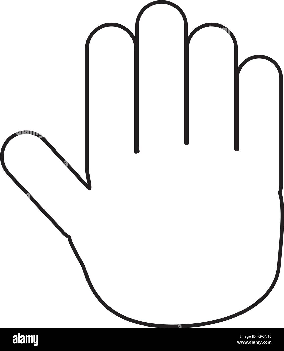 human hand icon Stock Vector Image & Art - Alamy