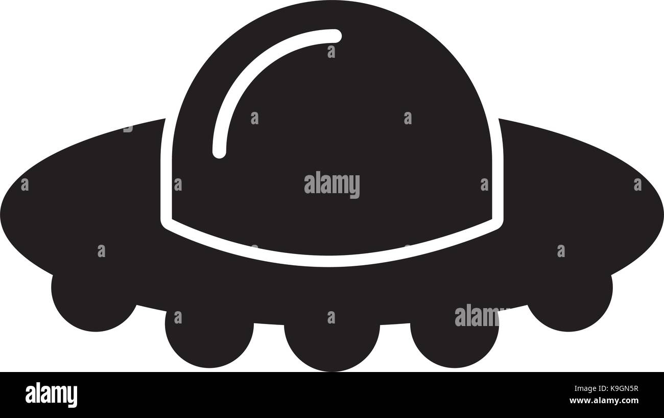 ufo flying saucer technology science transport vector illustration ...
