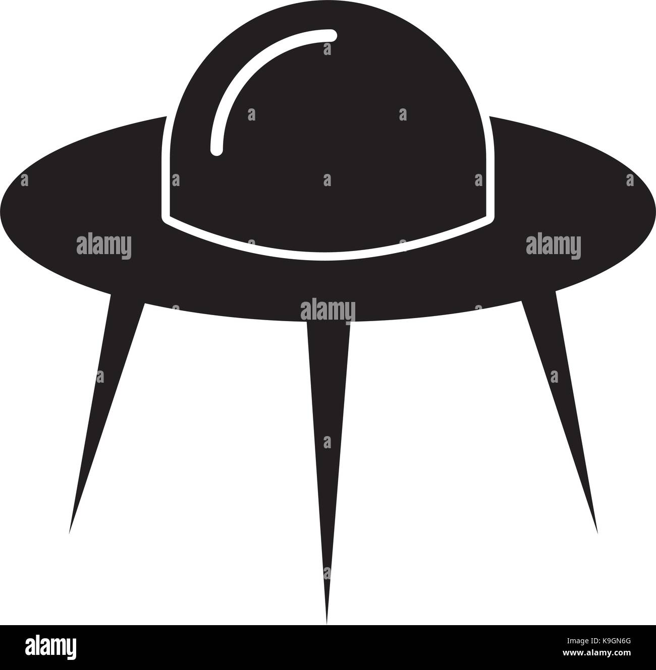 ufo flying saucer technology science transport vector illustration ...