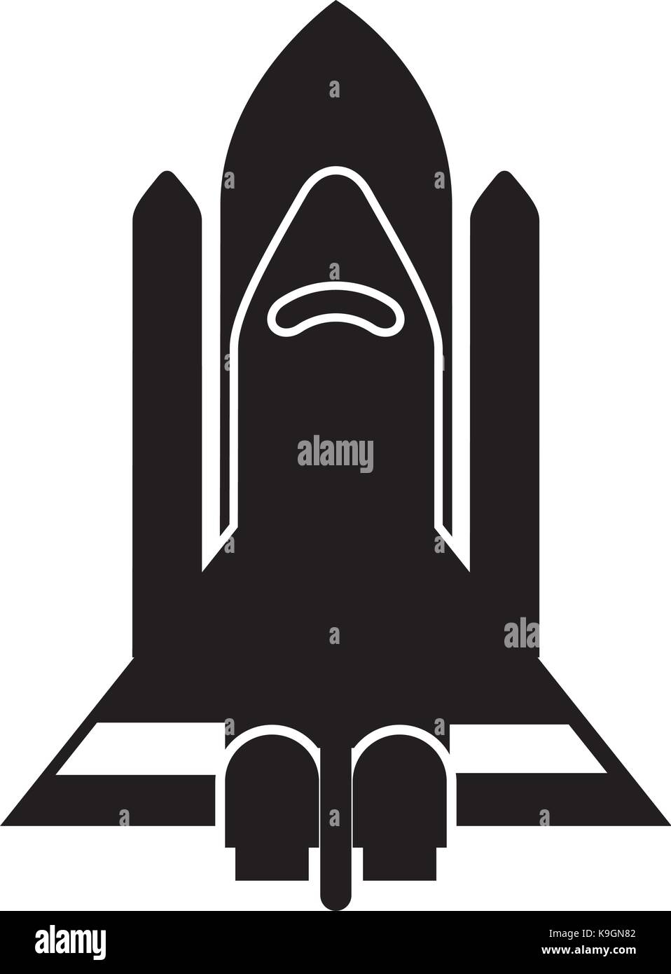 spaceship travel science exploration launch rocket vector illustration ...