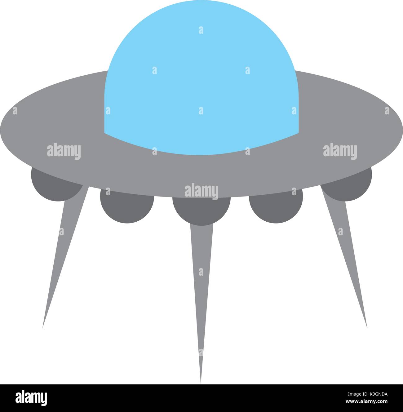 ufo flying saucer technology science transport vector illustration ...