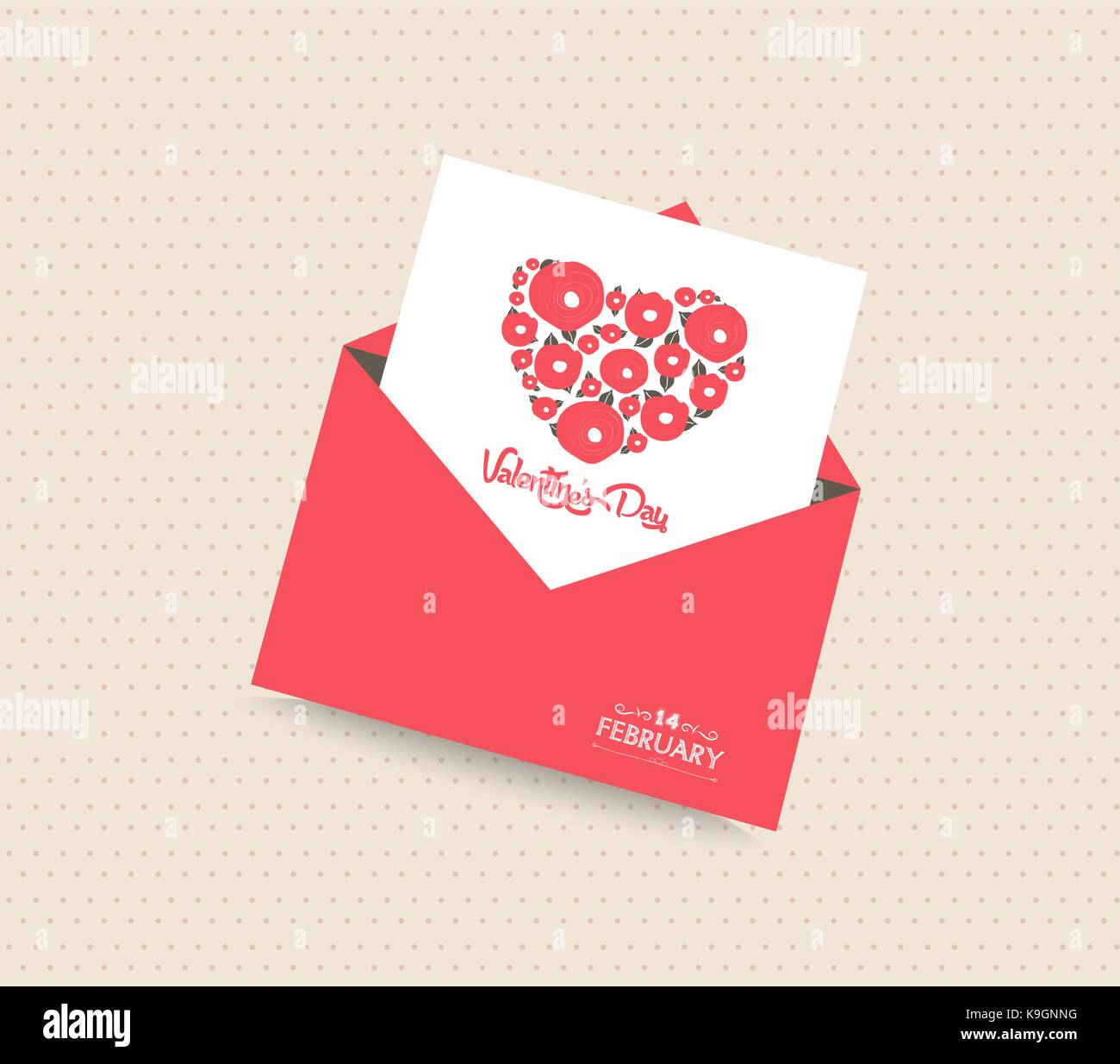 Envelope heart happy valentines Stock Vector Images - Alamy