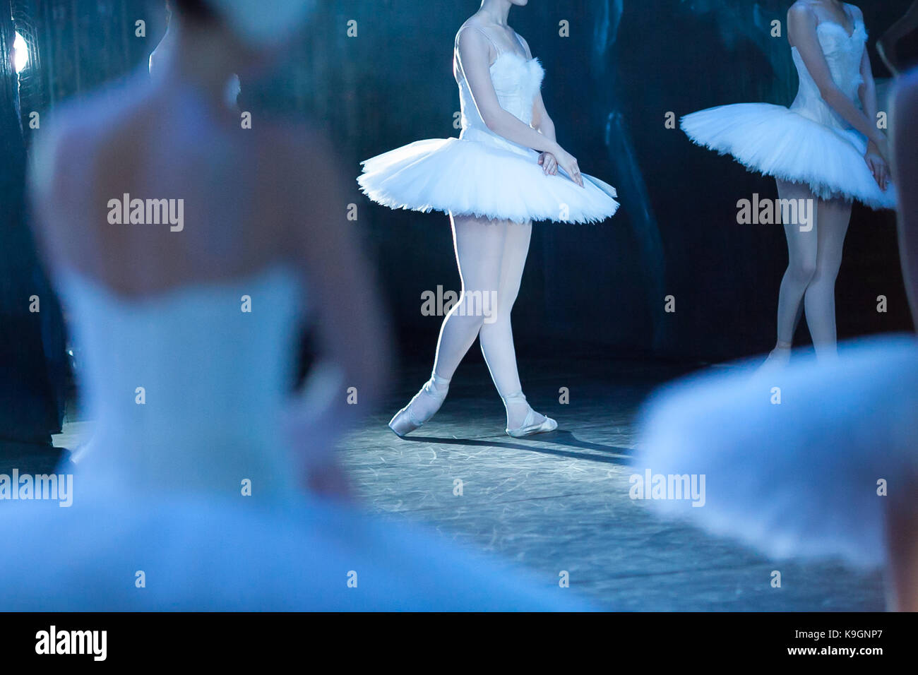 passion, agility, dramatic art concept. bright beam of projector single ...