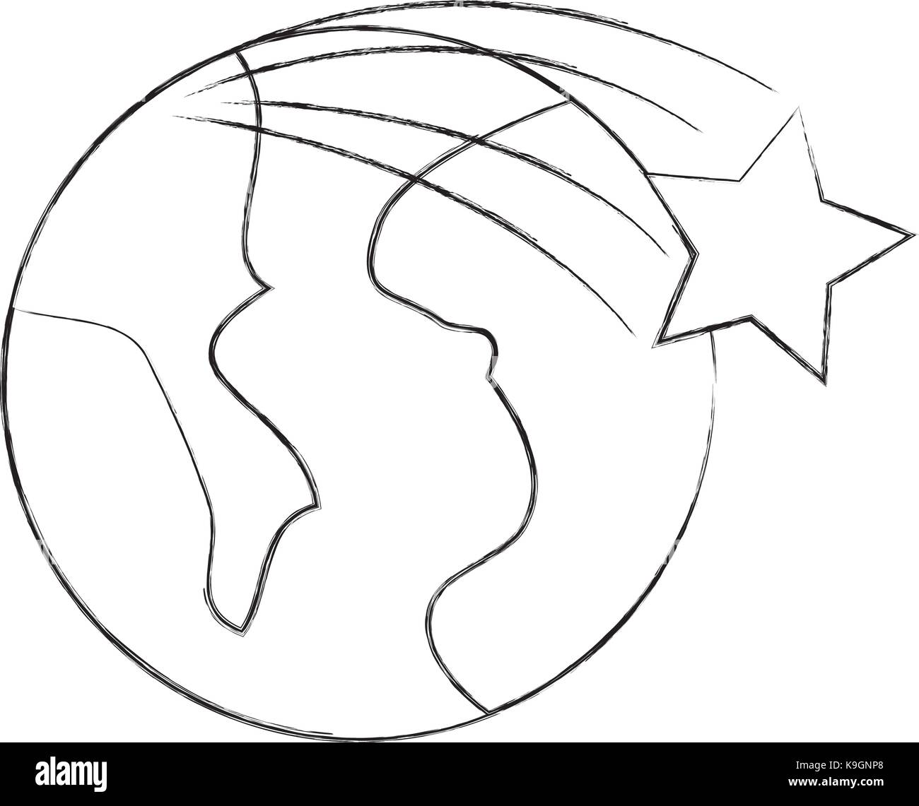 universe planet earth star space cartoon Stock Vector Image & Art - Alamy